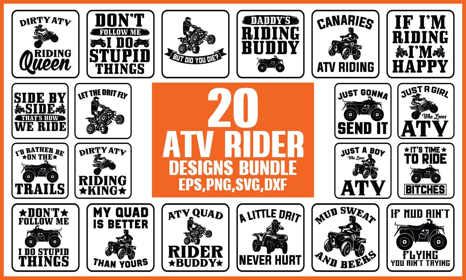 Atv Svg Files, Atv Png, Atv Squad Svg, Atv Quad Png, Four Wheeler Svg ...