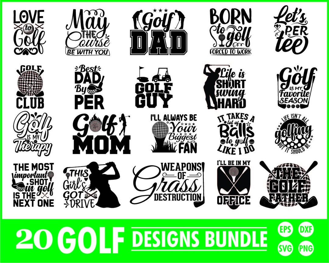 Golf SVG Bundle, Golf Png Bundle, Golf Dxf Bundle, Golf Eps Bundle ...