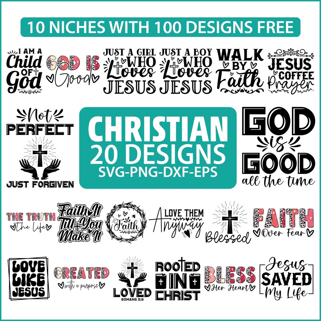 Christian Svg Bundle, Religious Svg, Scripture Svg, Bible Verse Svg ...