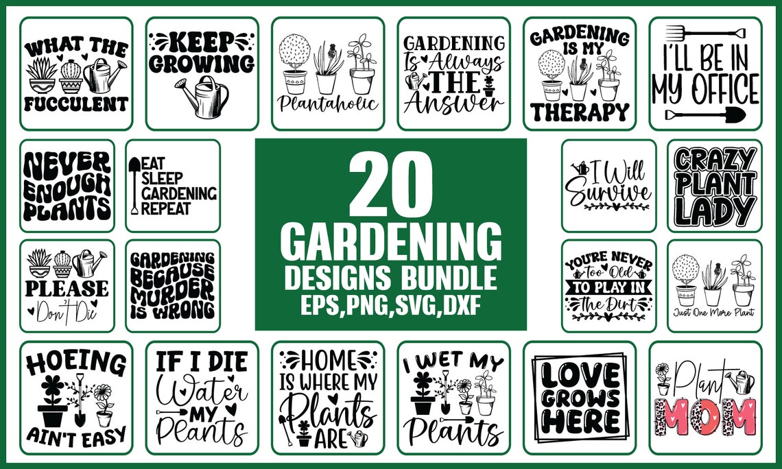 Gardening Svg Bundle, Garden Png Bundle, Funny Garden Svg Files ...