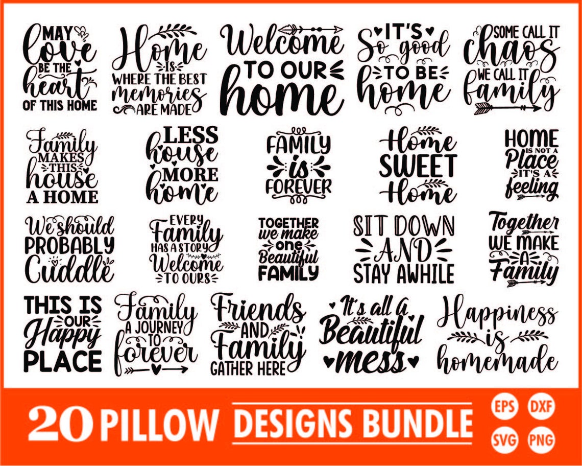 Pillow SVG Bundle, Pillow Png Bundle, Pillow Dxf Bundle, Pillow Eps ...