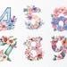 Watercolor Floral Alphabet Clipart: Pastel PNG Bundle (digital Download ...