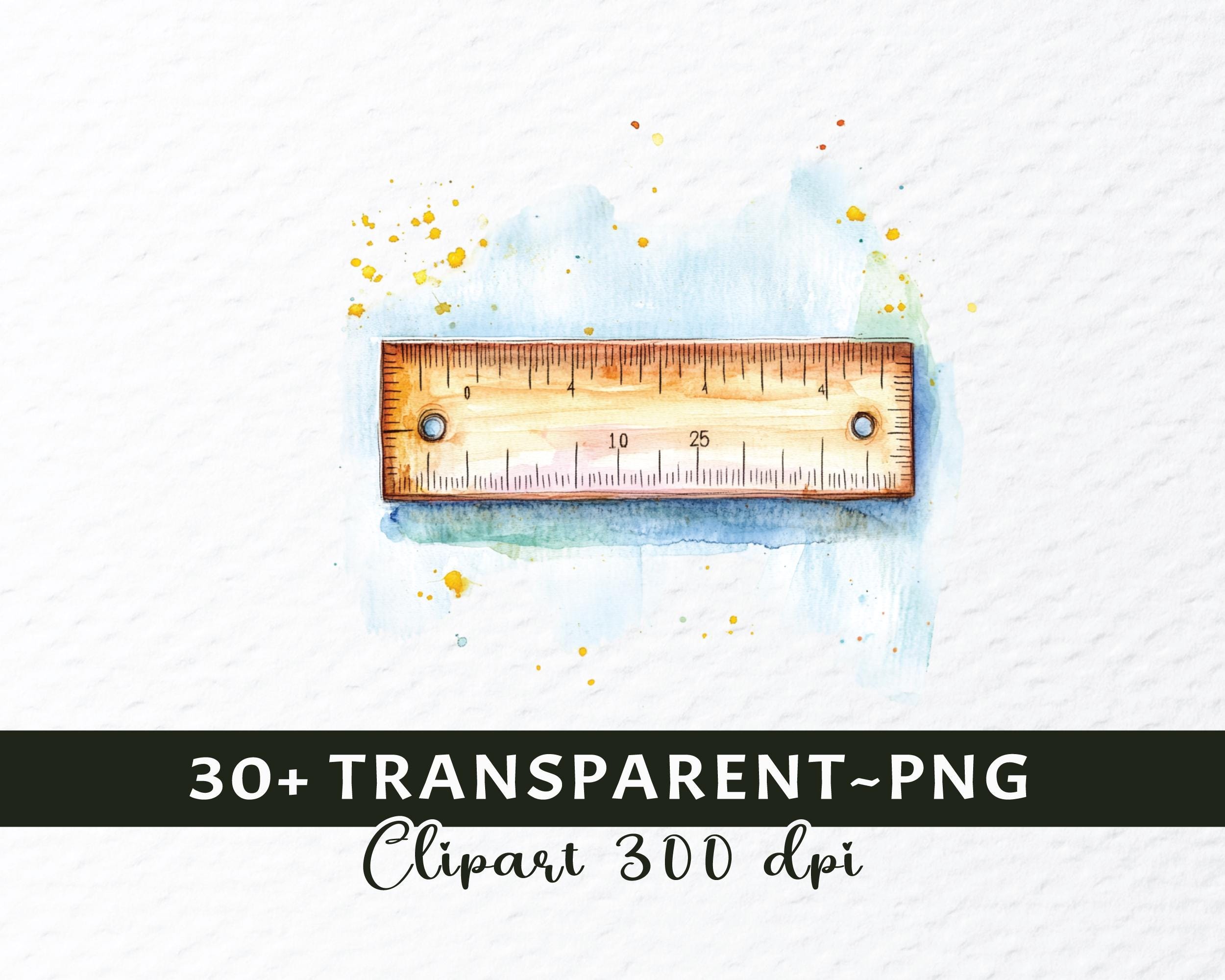 Ruler Png Clipart Bundle | Watercolor Ruler Png Files, Floral Ruler ...