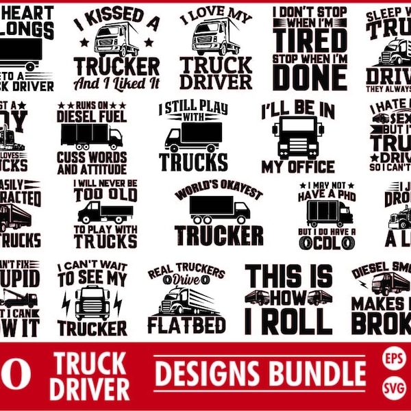 Truck Driver Svg - Etsy
