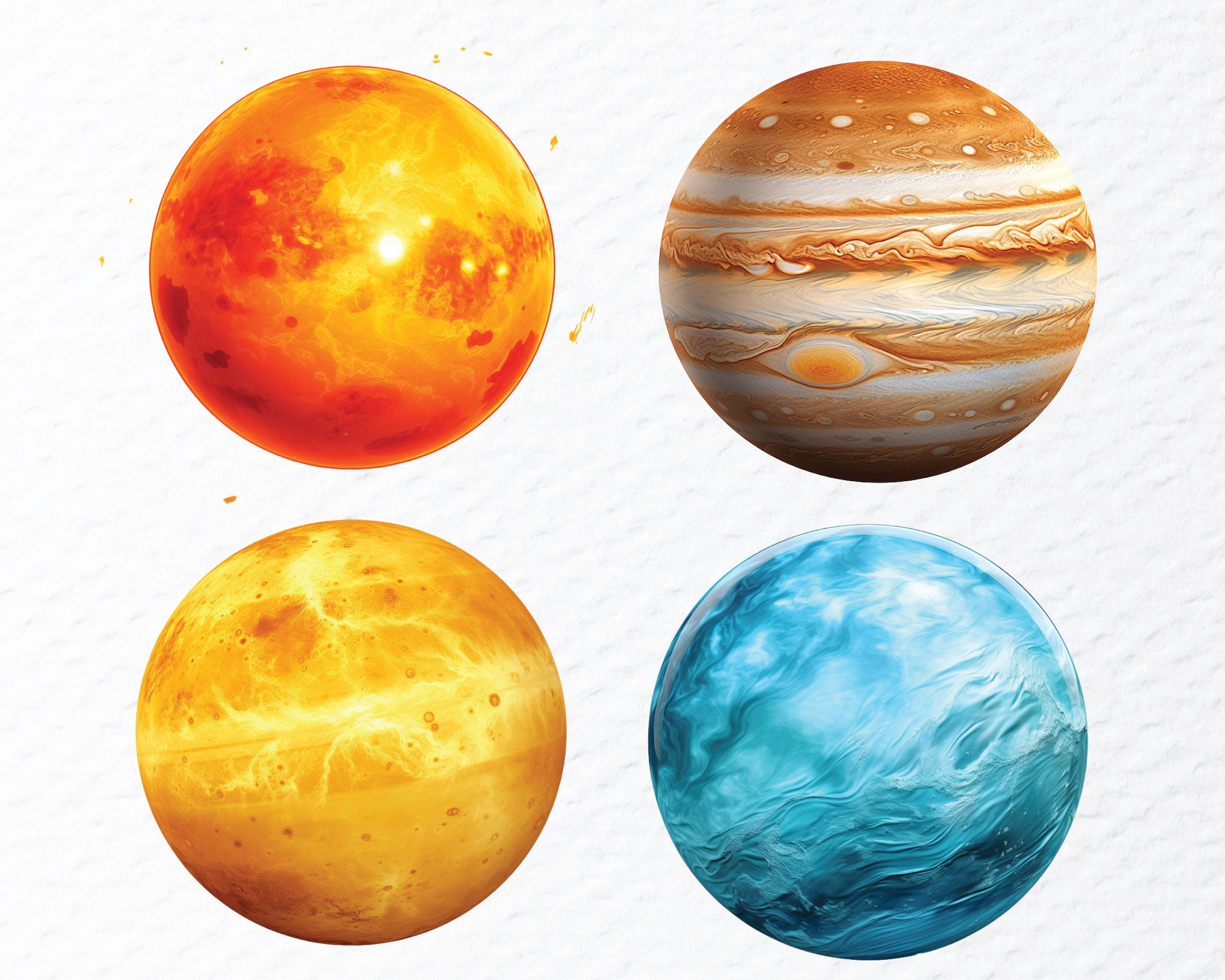 Solar System Png Clipart Bundle, Watercolor Solar System Png Files ...