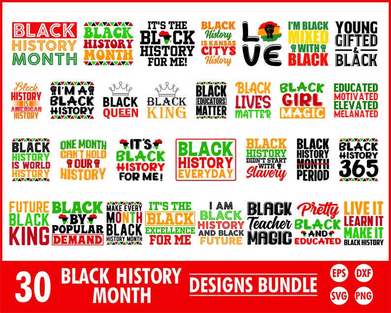 Black History Month SVG Bundle, Black History Month Png Bundle, Black ...