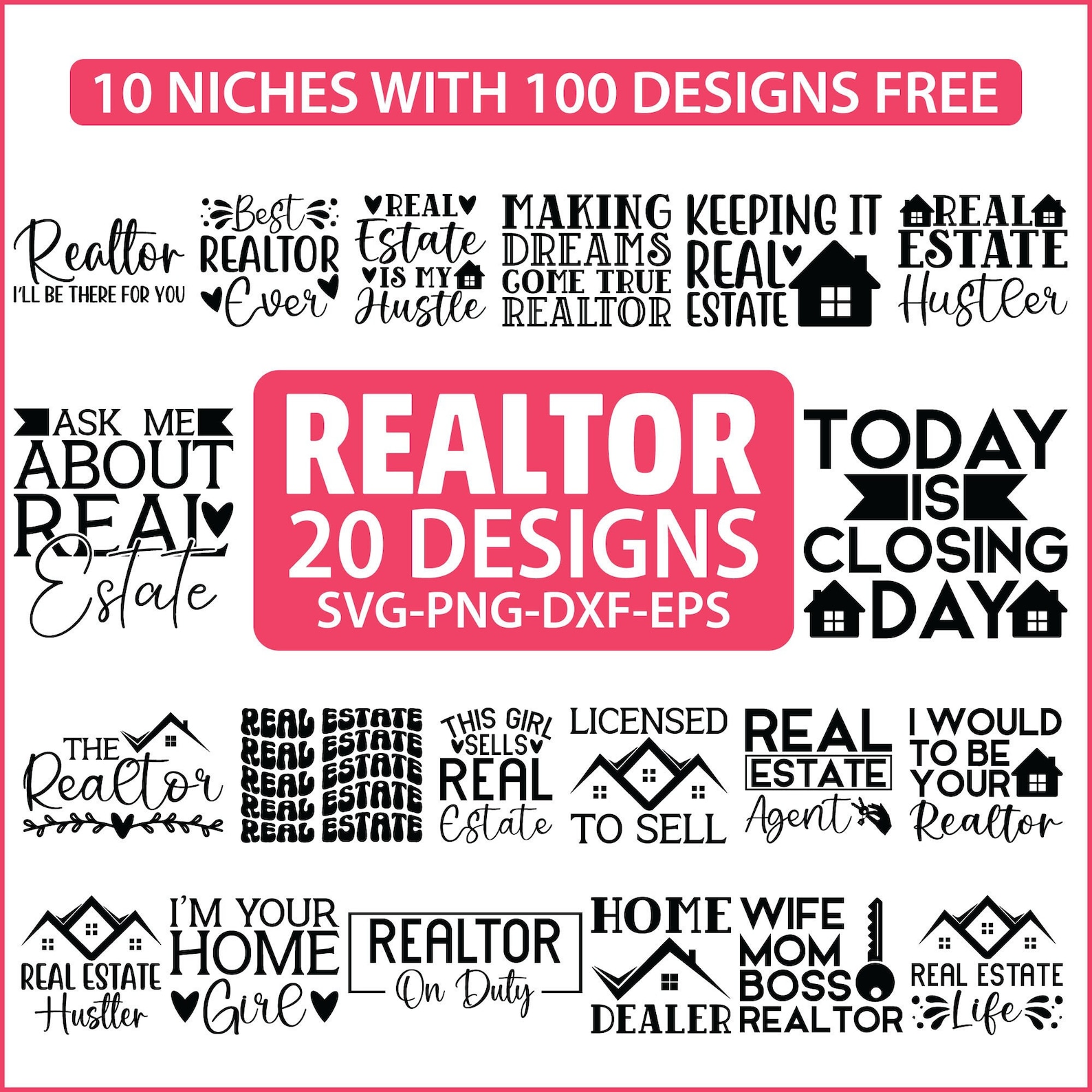 Real Estate Svg Bundle, Realtor Life SVG, Real Estate SVG, Realtor SVG ...