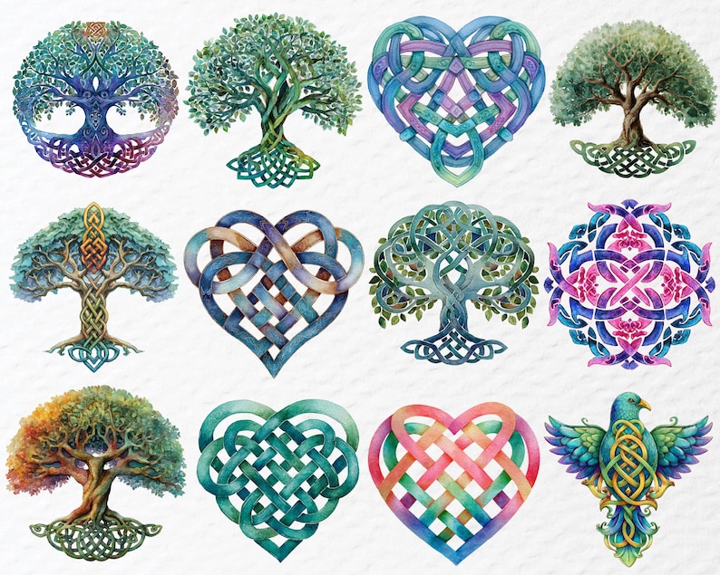 Celtic Knot Clipart Bundle, Irish Knotwork PNG, Ancient Symbol Clipart ...