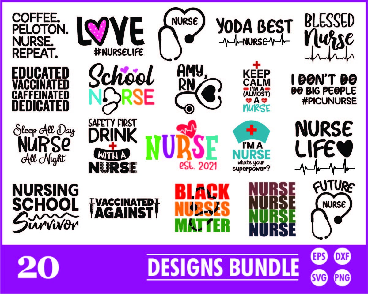Nurse SVG Bundle Nurse Png Bundle Nurse Dxf Bundle Nurse - Etsy