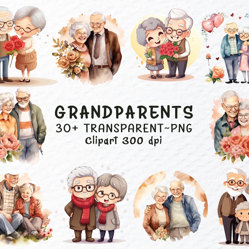 Clip Art Grandparents Day - Etsy