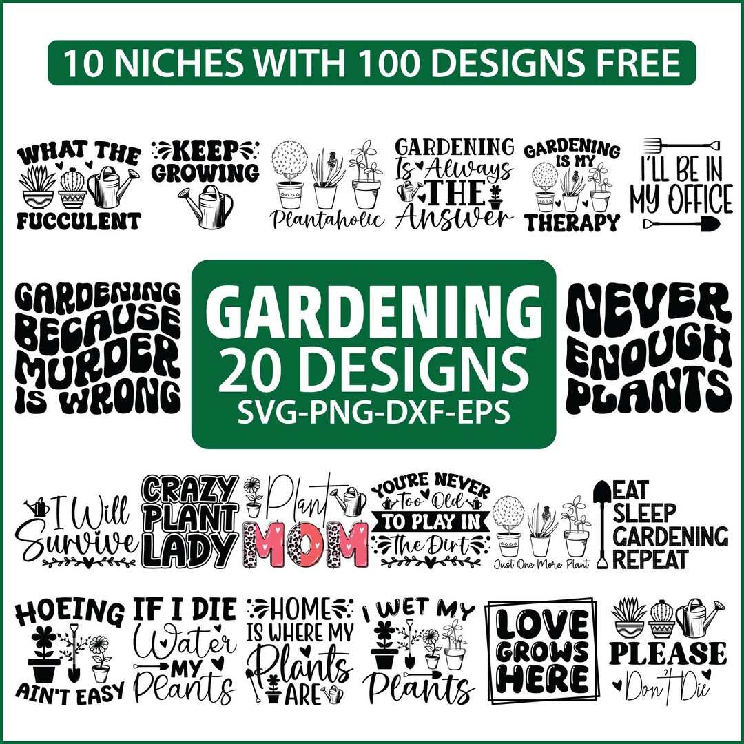 Gardening Svg Bundle, Garden Png Bundle, Funny Garden Svg Files ...
