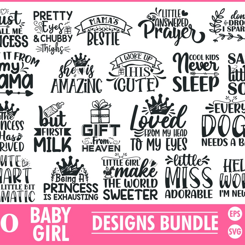 Baby Girl Svg - Etsy