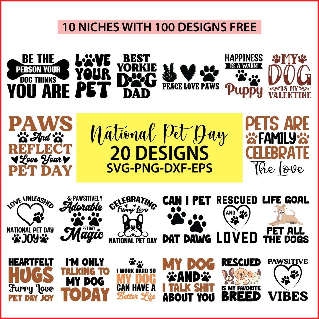 International Pet Day Svg Designs Bundle, Pet Day Svg Files, Pet Day ...
