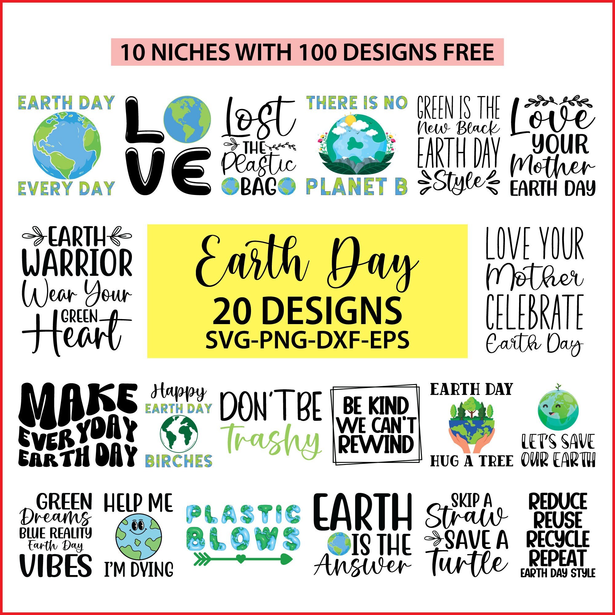 Earth Day 2025 Svg Designs Bundle - Go Green Svg Bundle - Earth Day T ...