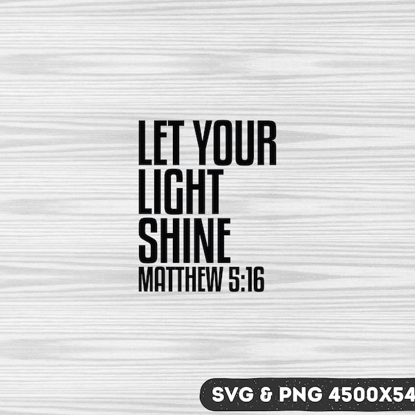 Matthew 5 16 - Etsy