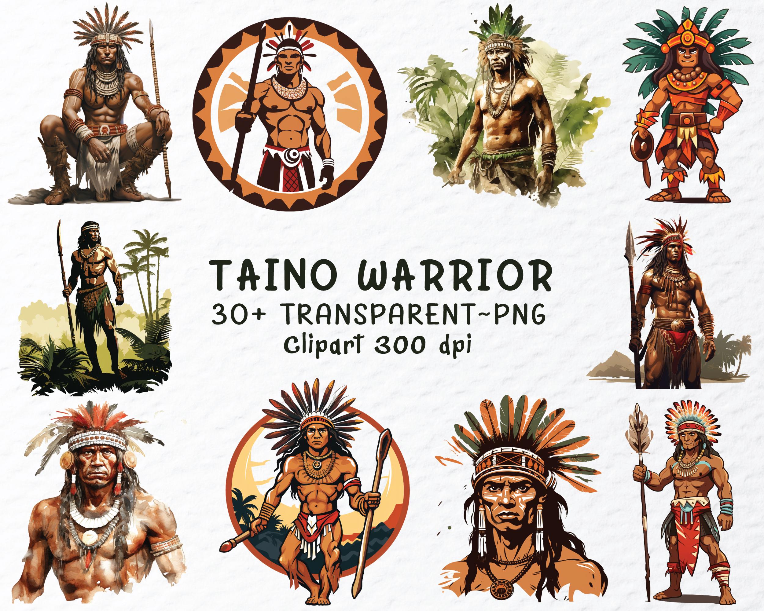 Taino Warrior Png Clipart Bundle | Watercolor Taino Warrior Png Files ...