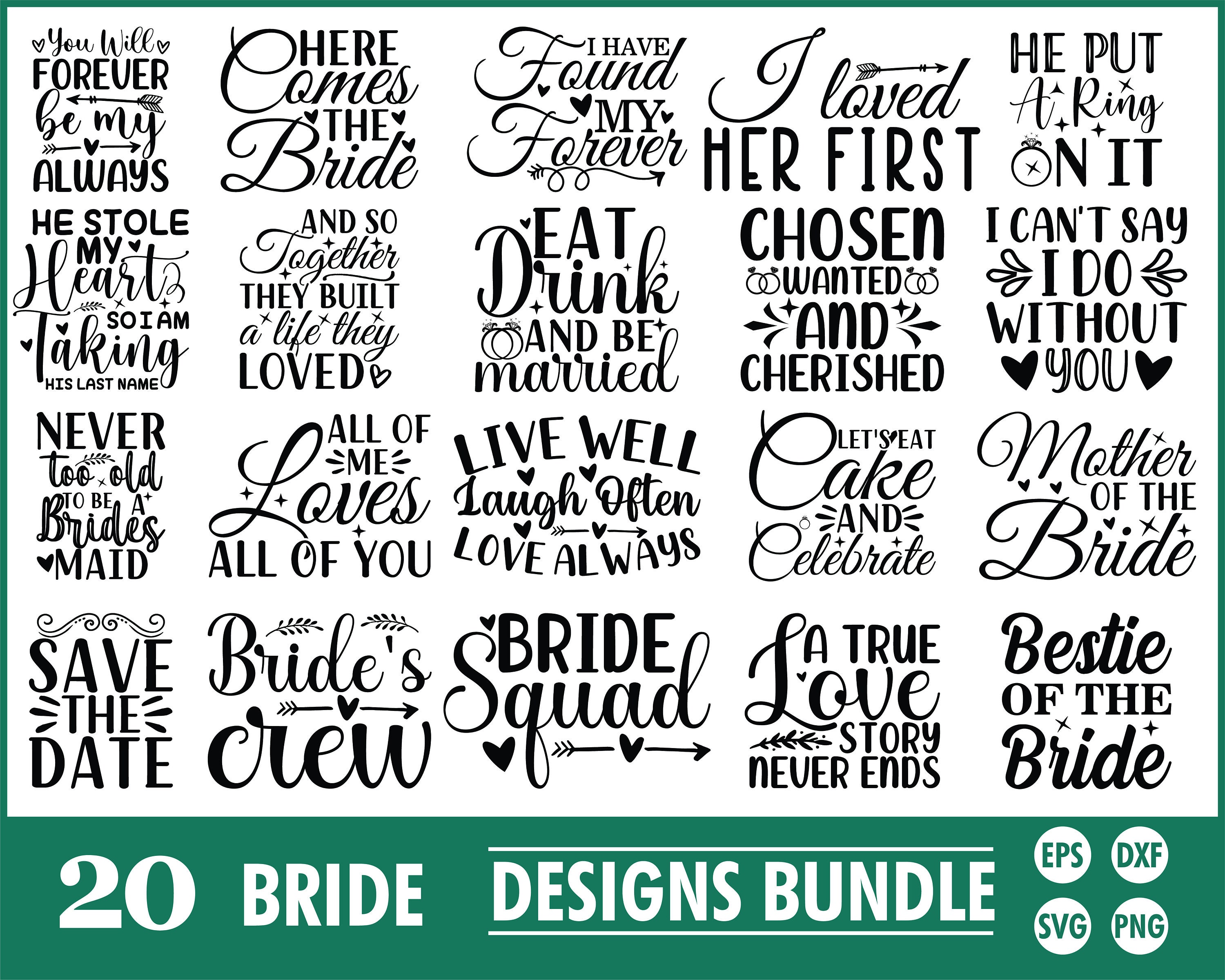 Bride SVG Bundle, Bride Png Bundle, Bride Dxf Bundle, Bride Eps Bundle ...