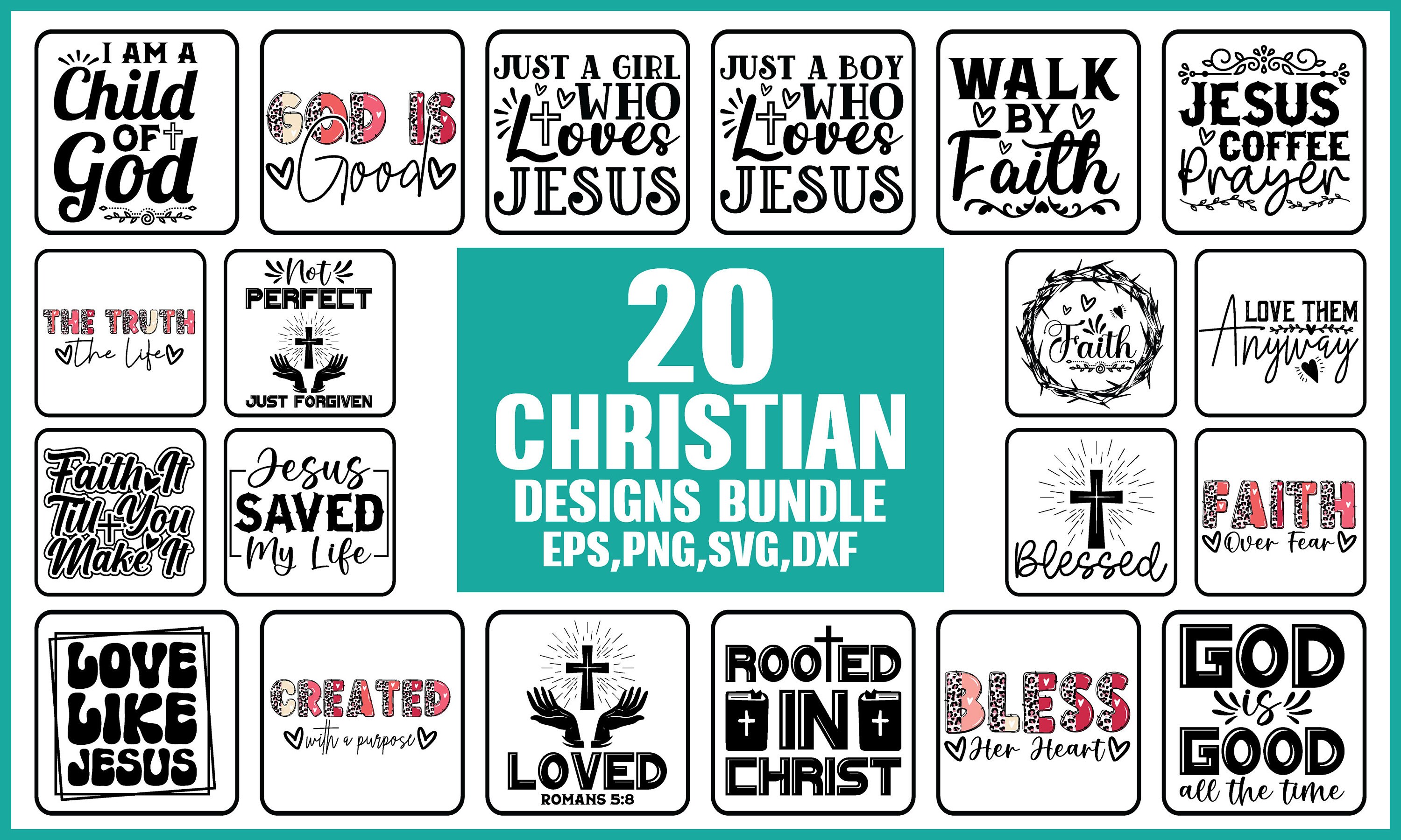 Christian Svg Bundle, Religious Svg, Scripture Svg, Bible Verse Svg ...