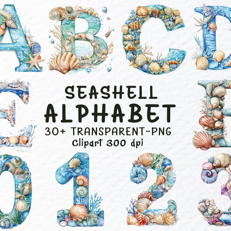 Seashell Ocean Letters - Etsy