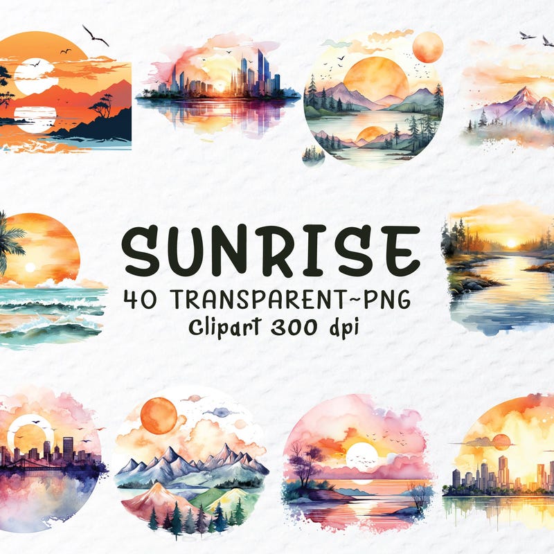 Sticker Mountain Sunrise - Etsy UK