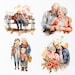 Watercolor Grandparents Clipart Bundle: Transparent PNG Files (digital ...