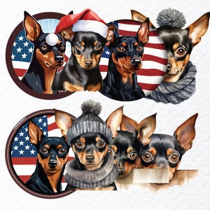Miniature Pinscher Dog Png Clipart Bundle | Miniature Pinscher Png ...