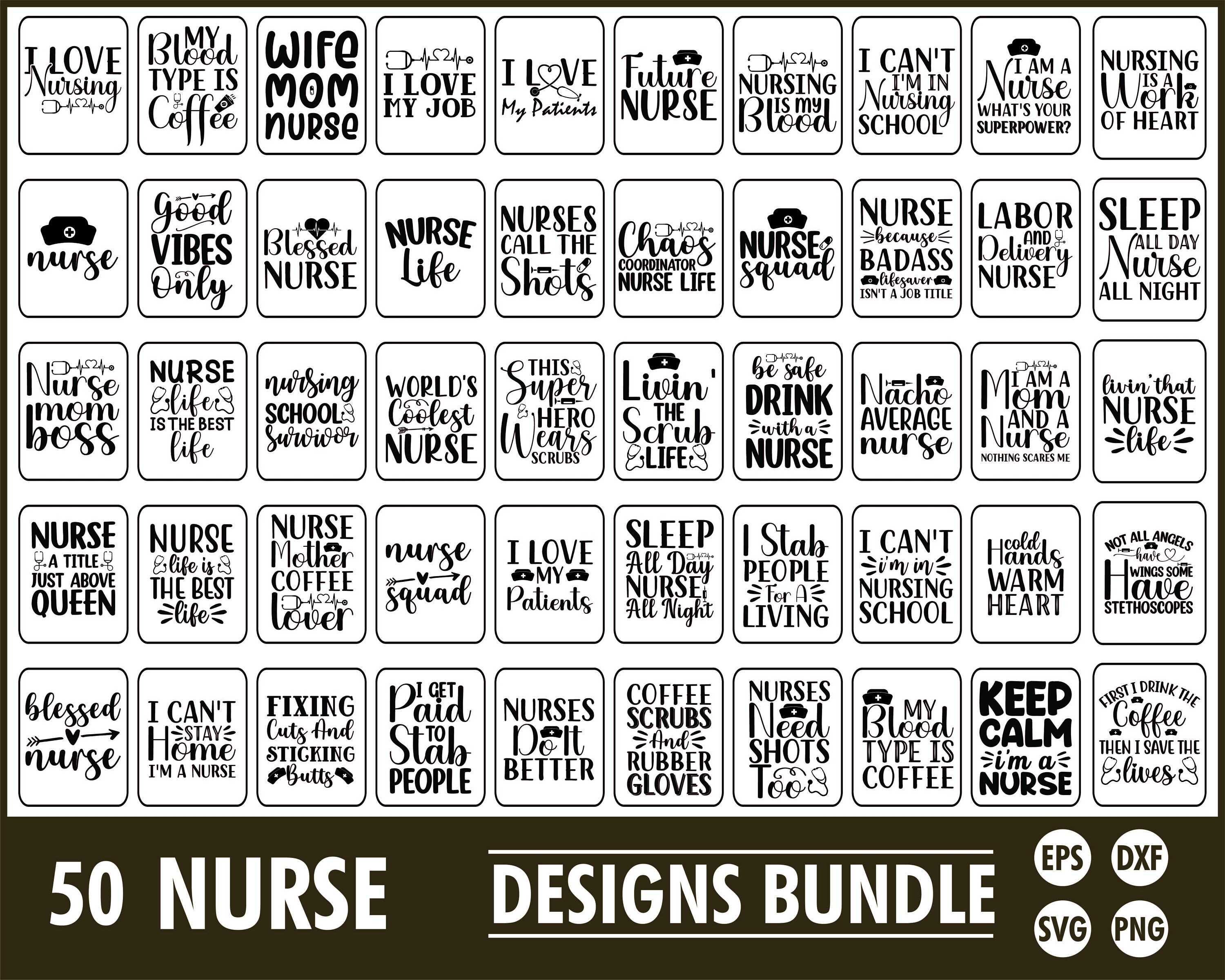 Nurse SVG Bundle Nurse Png Bundle Dxf Bundle Eps Bundle - Etsy