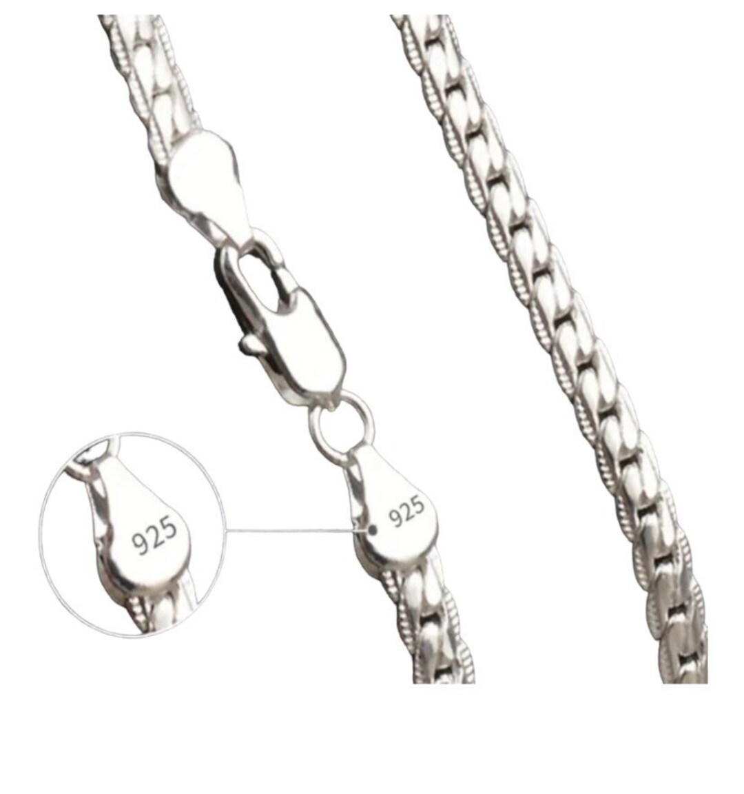 925 Sterling Pure Silver Luxury Brand Design Noble Necklace Chain for ...