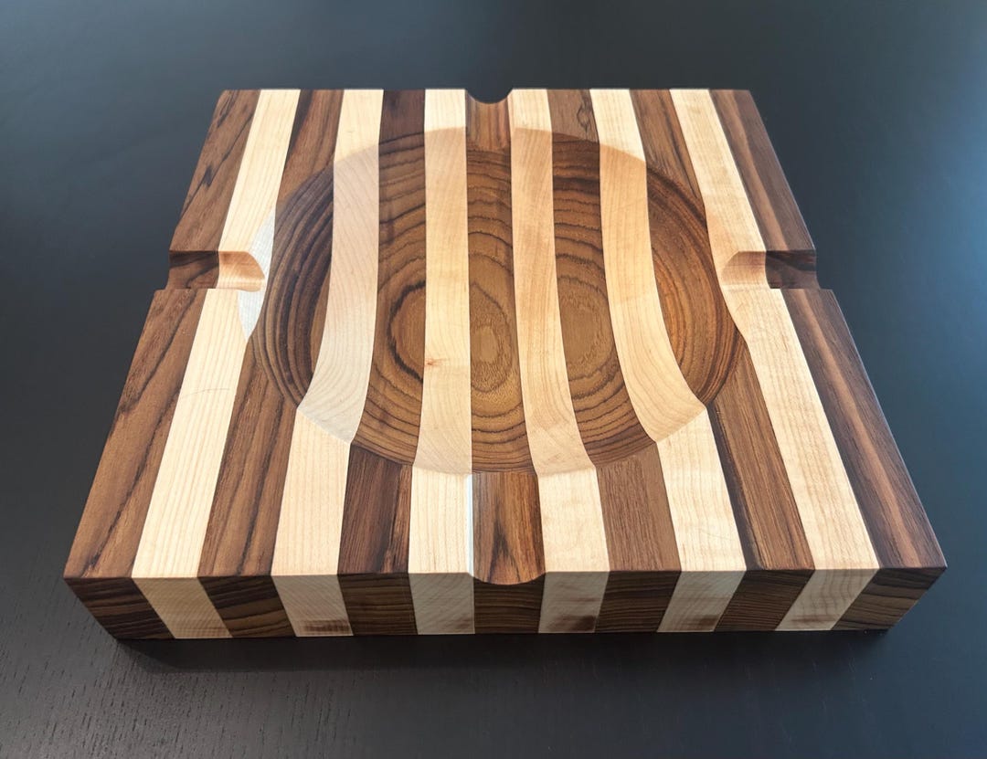 The Sphere Handmade Wooden Teak and Maple Cigar Ashtray gift for Dad ...