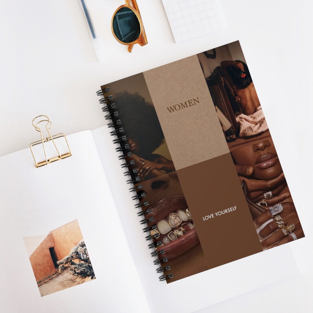 Brown Girl Culture Inspired Spiral Notebook, Ruled Line, Notebook ...