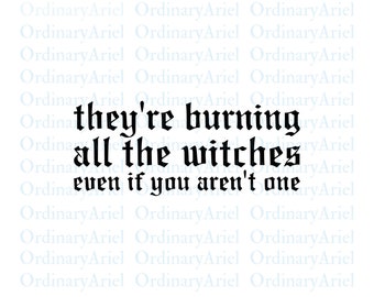Burning Witches Svg - Etsy