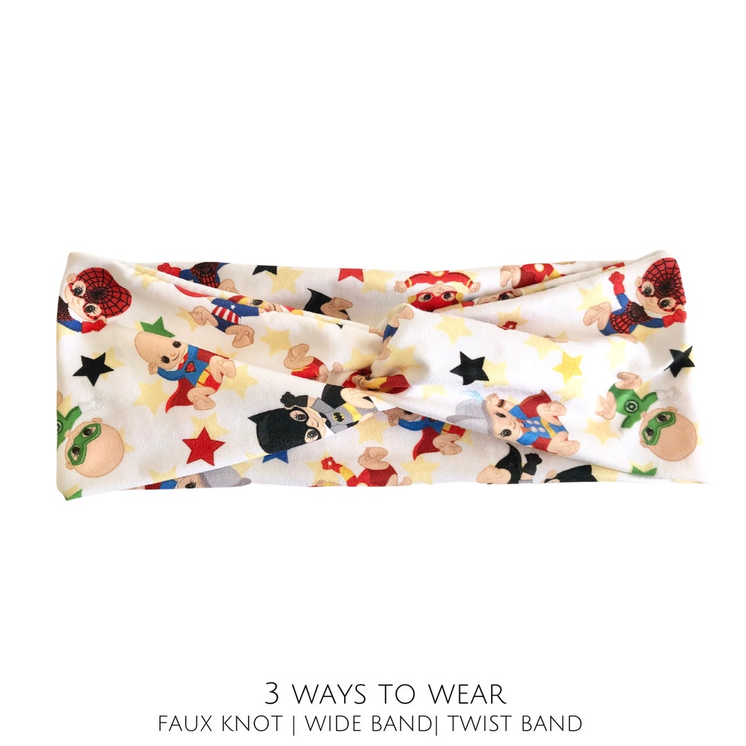 Pediatric Nicu Picu Labor and Delivery Headbands Super Hero Faux Knot ...