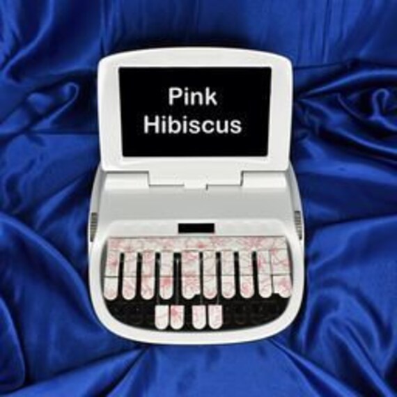 Pink Hibiscus Faux Leather Keypads - Etsy