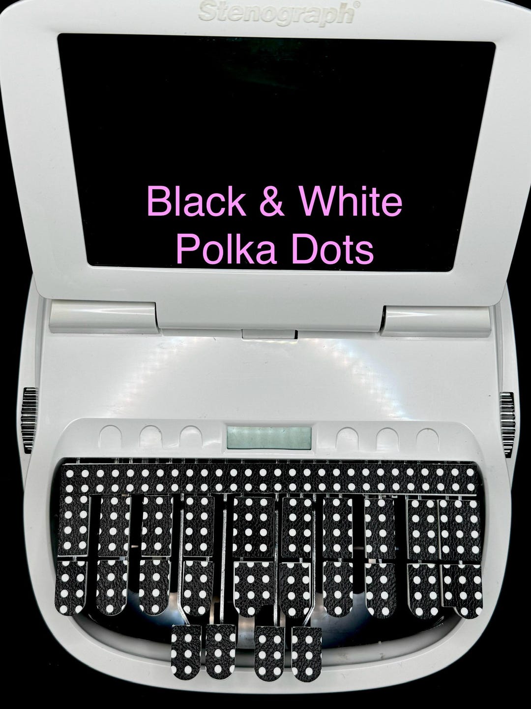 SALE! Black & White Polka Dots - Faux Leather Keypads - Etsy