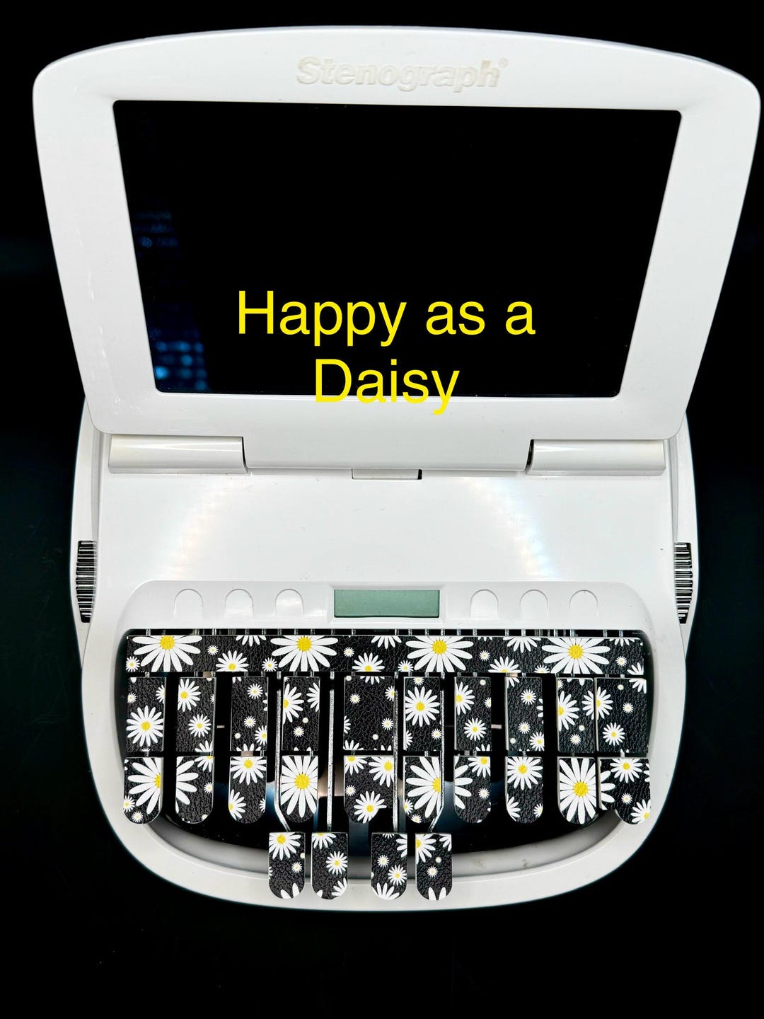 Happy as a Daisy - Faux Leather Keypads - Etsy