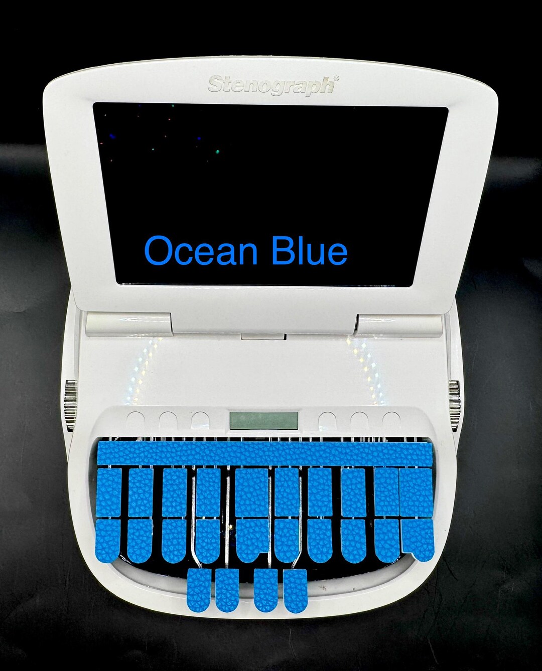 Pebbled Ocean Blue - Faux Leather Keypads - Etsy