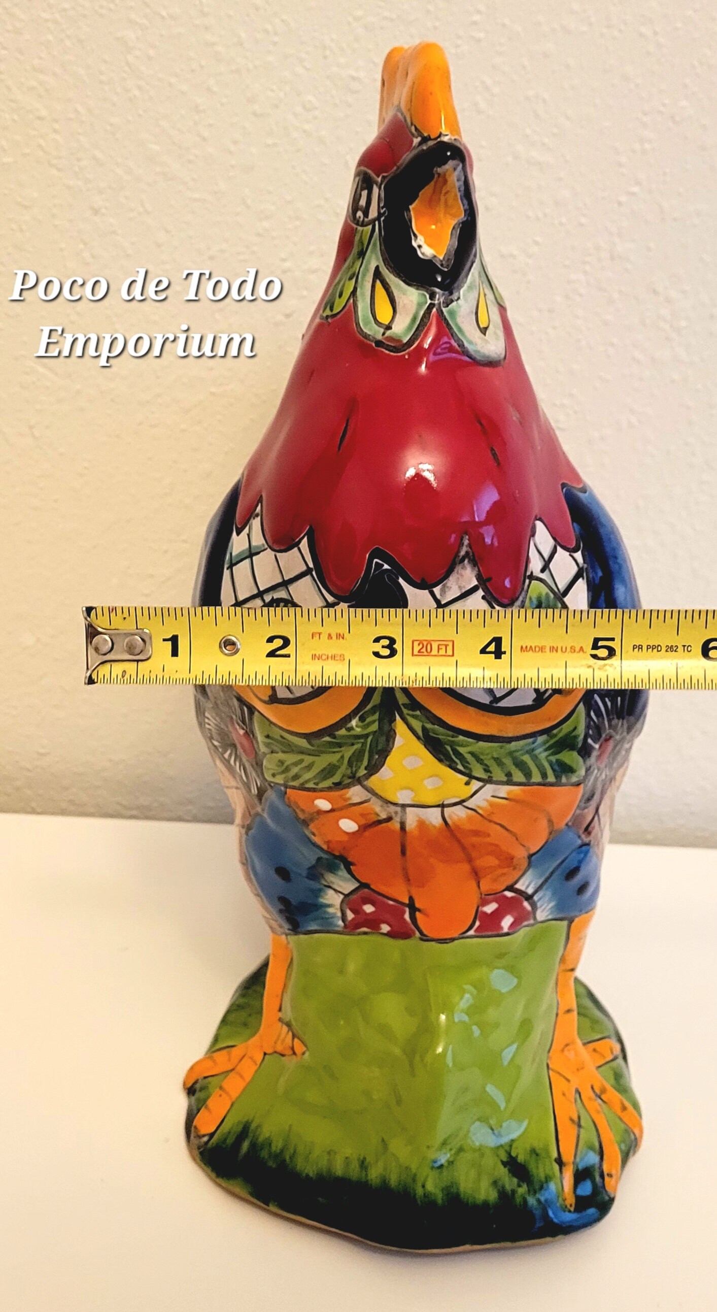 Mexican Talavera Rooster Statue - Etsy