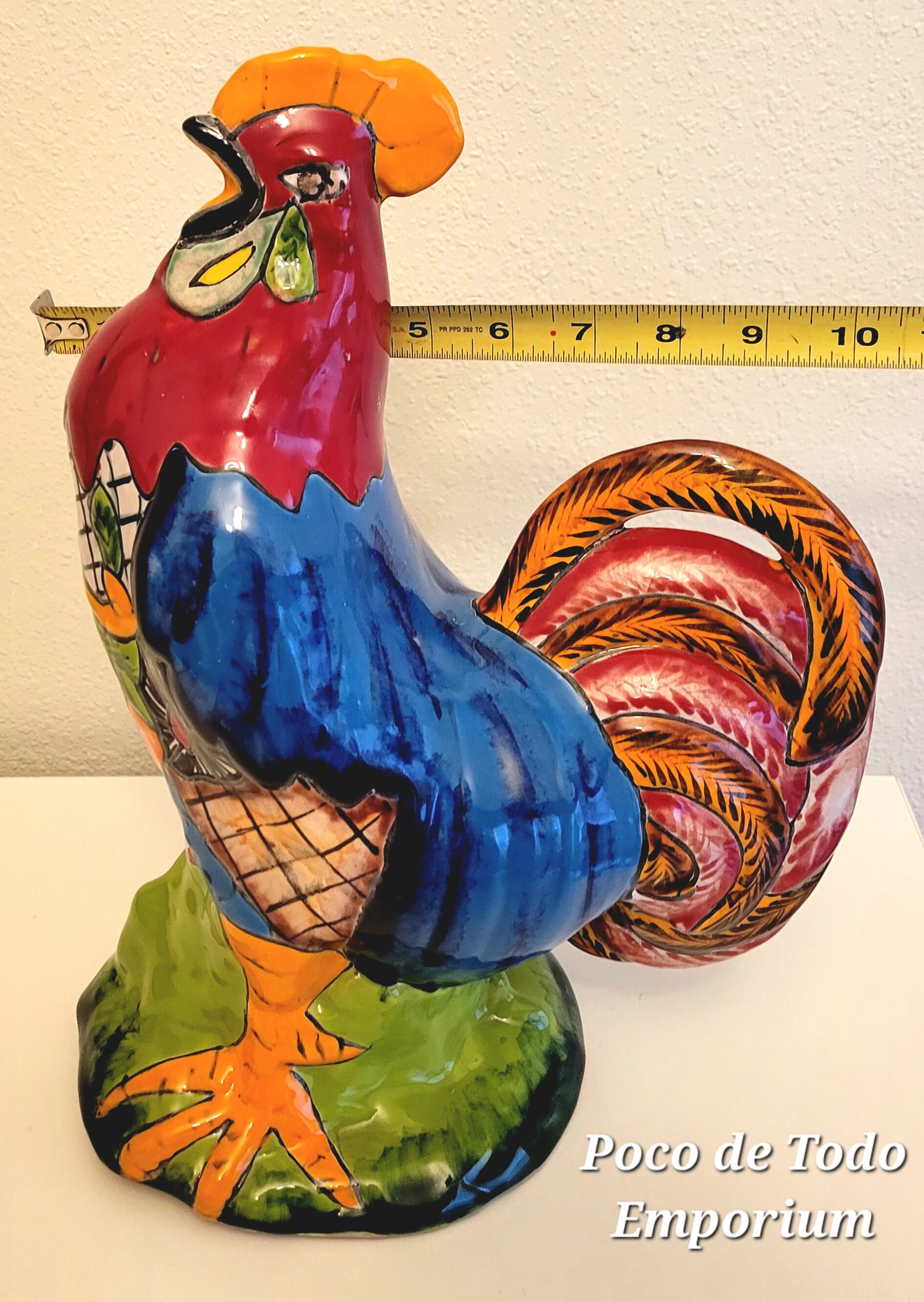 Mexican Talavera Rooster Statue - Etsy