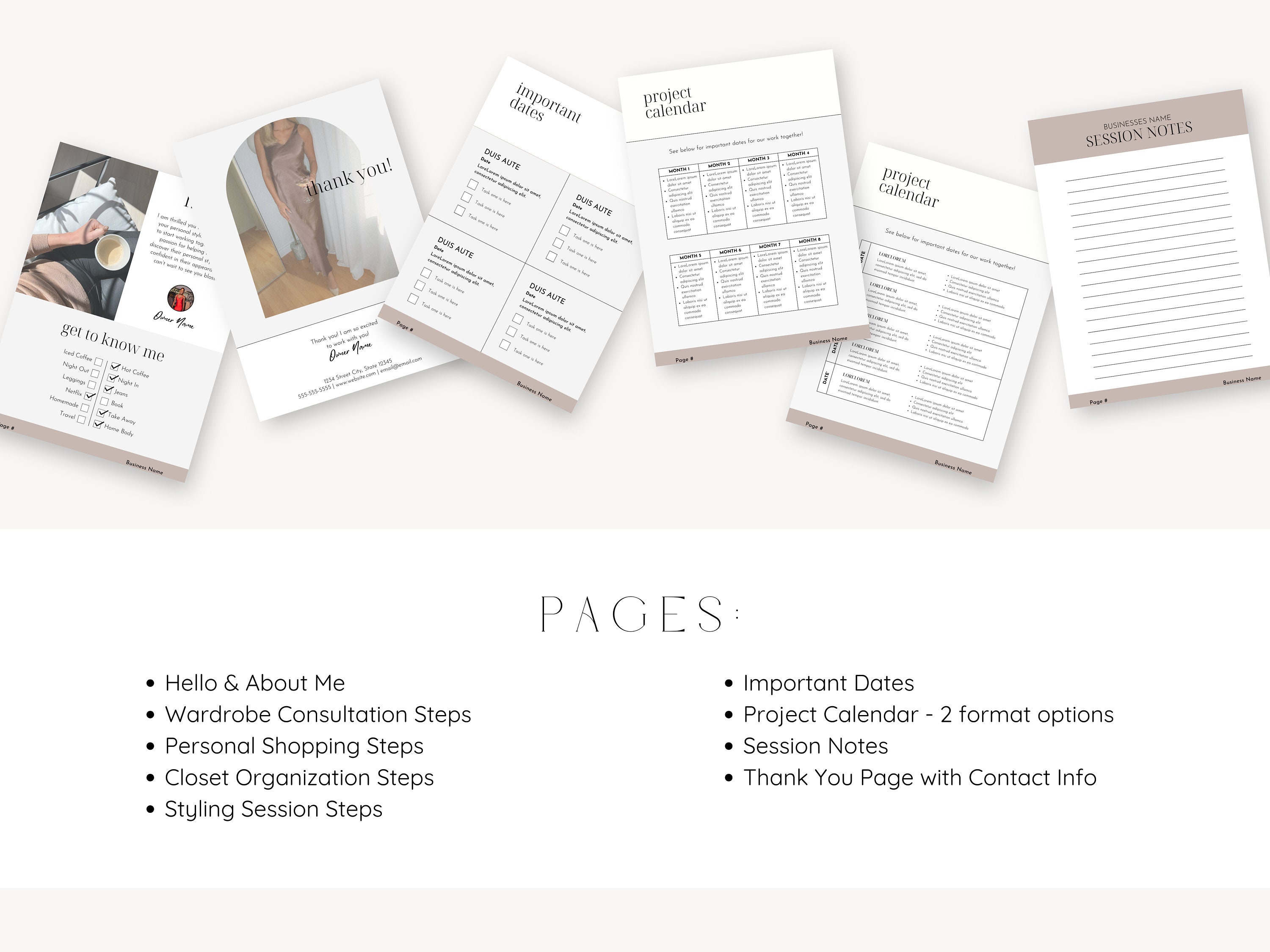 New Client Welcome Package, Personal Stylist Wardrobe Consultant ...