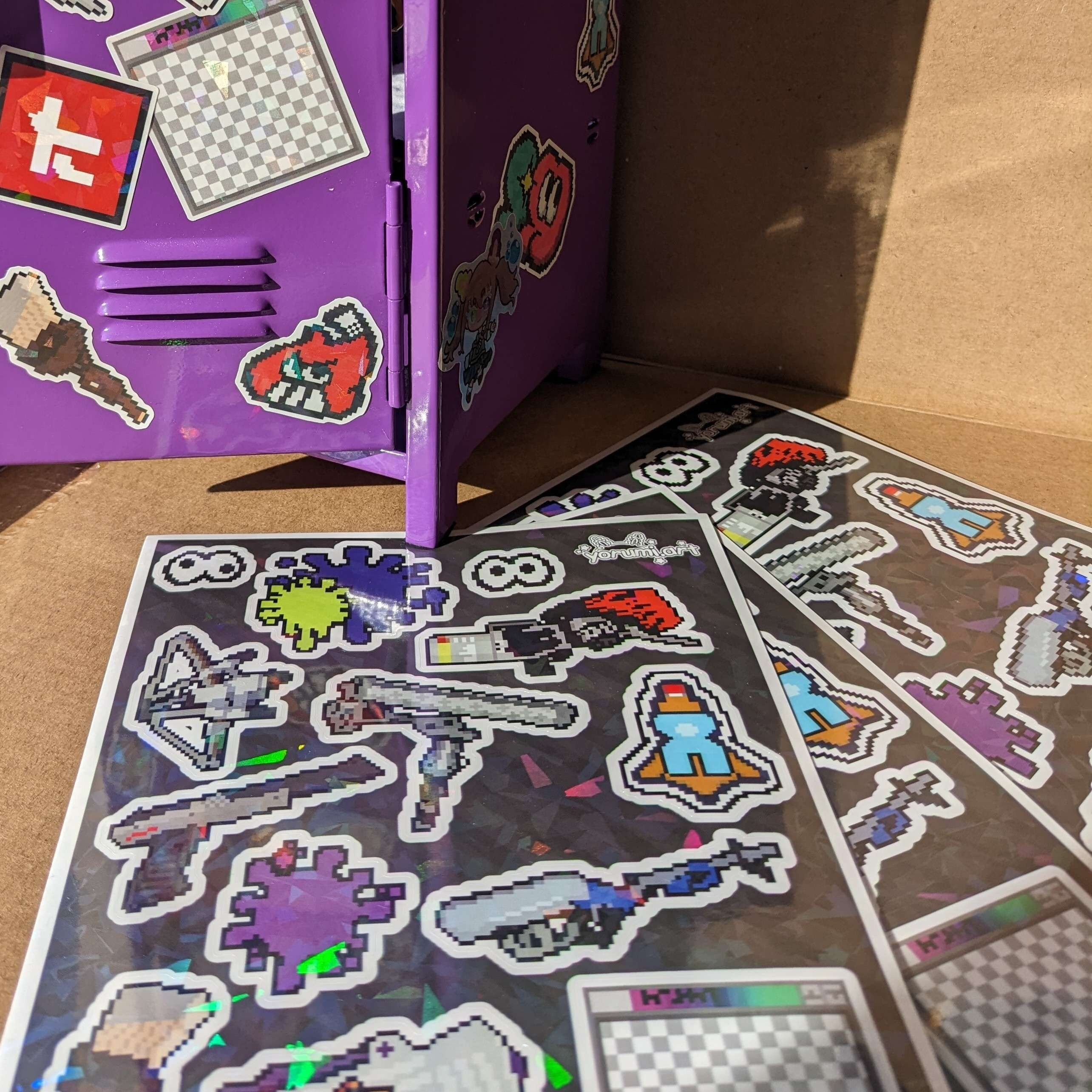 Pixel Art Locker Sticker Sheets - Etsy UK