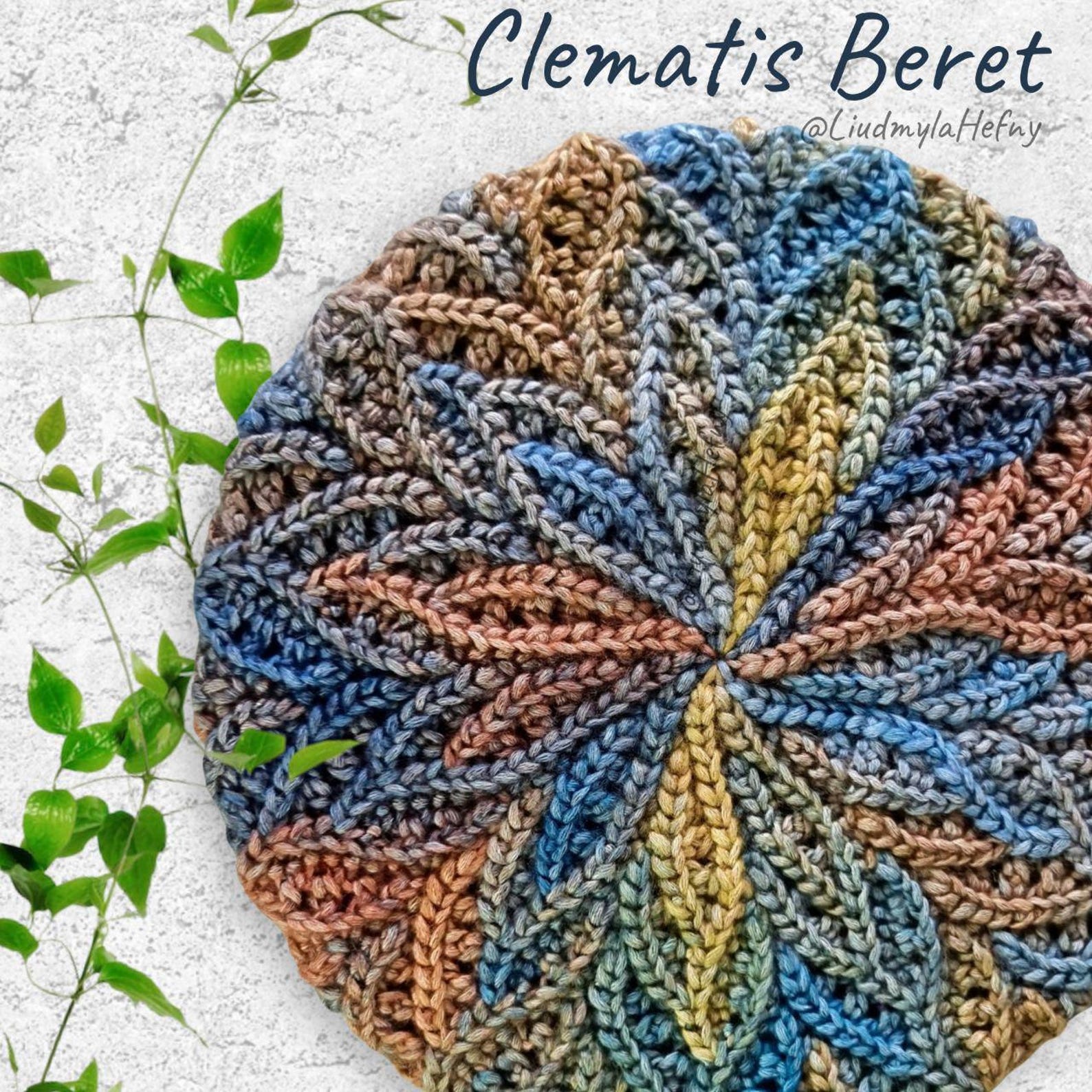 CROCHET BERET PATTERN Knitlook Slipstitch Crochet Toque Pdf Summer Lacy ...