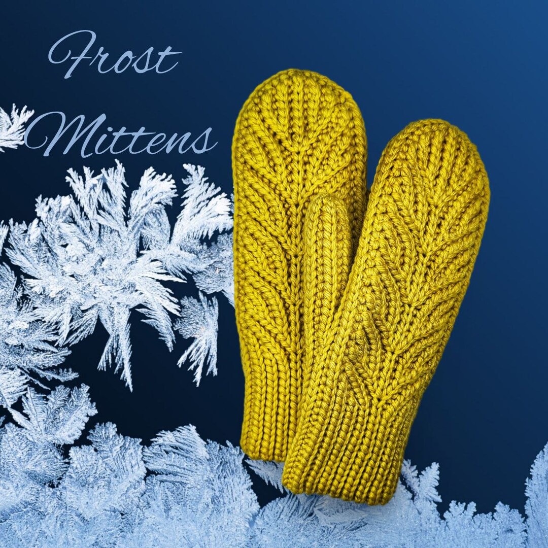 Frost Crochet Mittens Crochet Pattern Slip Stitch Crochet Knit Look ...