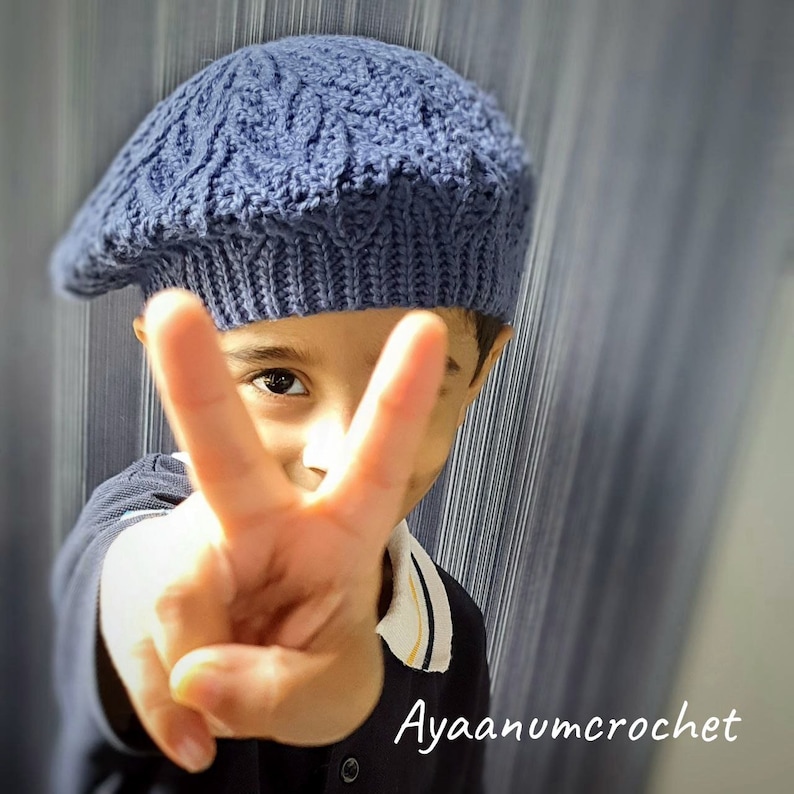 CROCHET BERET PATTERN Knitlook Slipstitch Crochet Toque Pdf Summer Lacy ...
