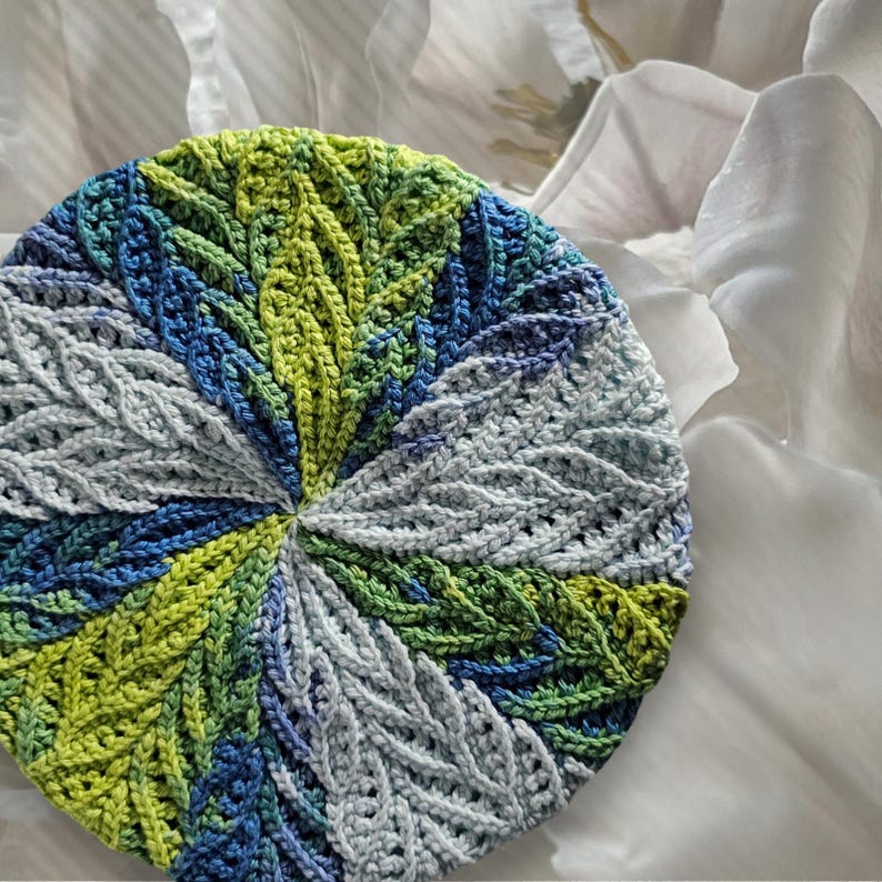 CROCHET BERET PATTERN Knitlook Slipstitch Crochet Toque Pdf Summer Lacy ...