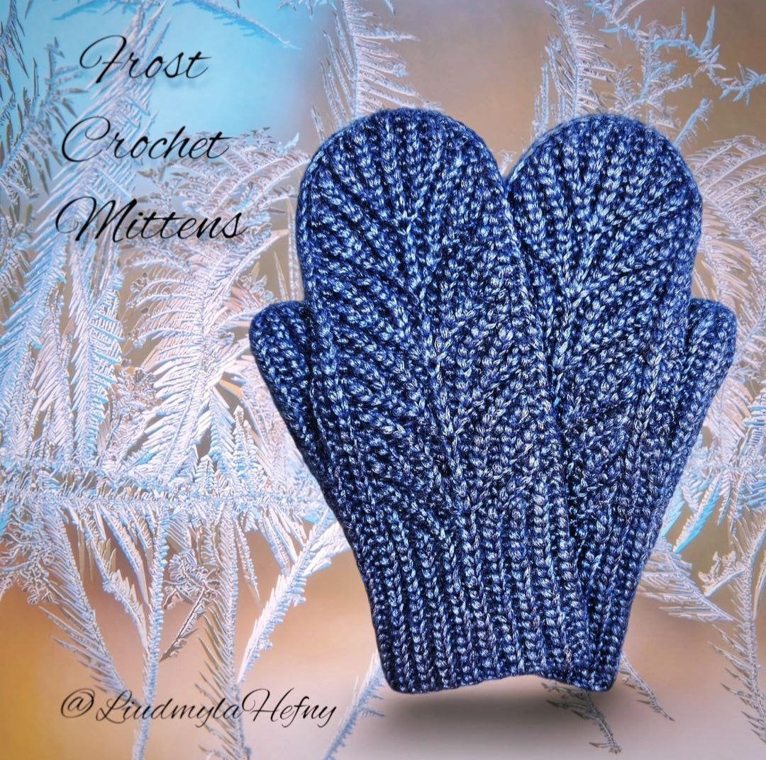 Frost Crochet Mittens Crochet Pattern Slip Stitch Crochet Knit Look ...