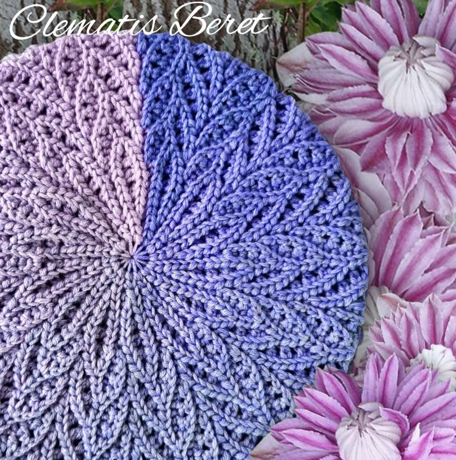 CROCHET BERET PATTERN Knitlook Slipstitch Crochet Toque Pdf Summer Lacy ...