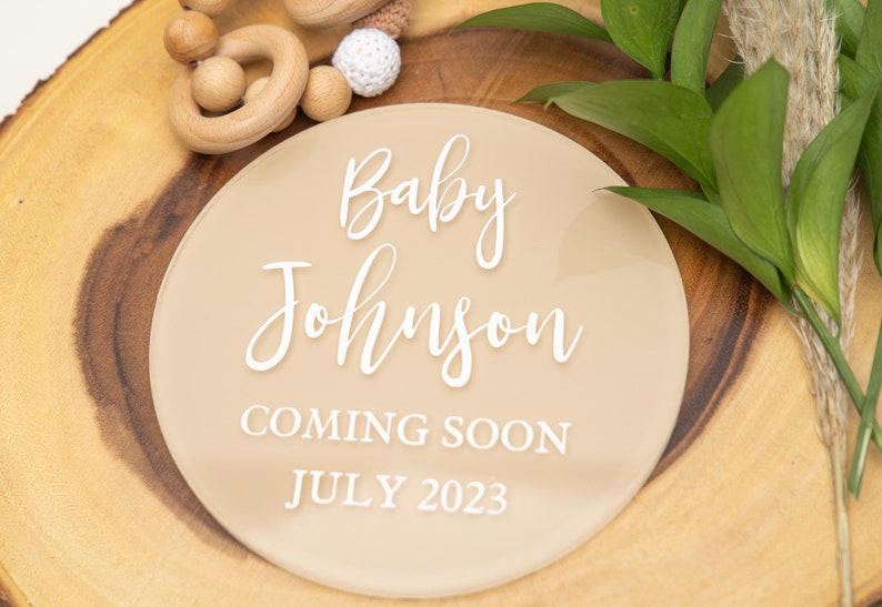 Pregnancy Announcement Sign Baby Coming Soon Announcement - Etsy