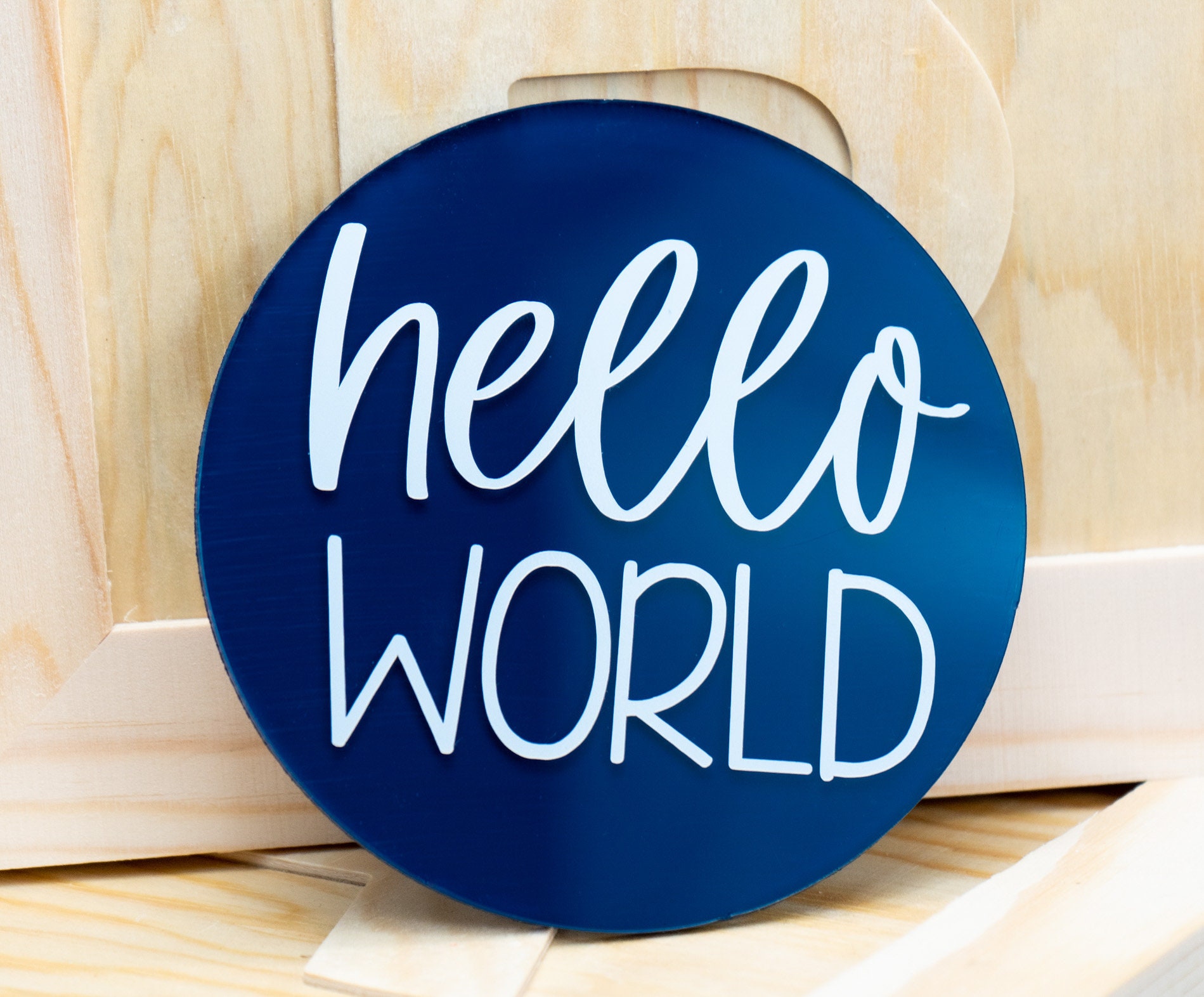 Birth Announcement Sign Hello World Hello I'm New Here - Etsy