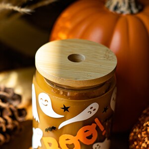 Ghost Cup | Halloween Glass Can | Spooky Season Cup | Halloween Iced ...