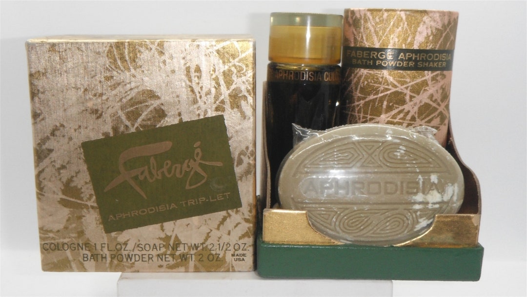Faberge Aphrodisia Triplet Set for Women 1 Oz Cologne Bath Powder and ...